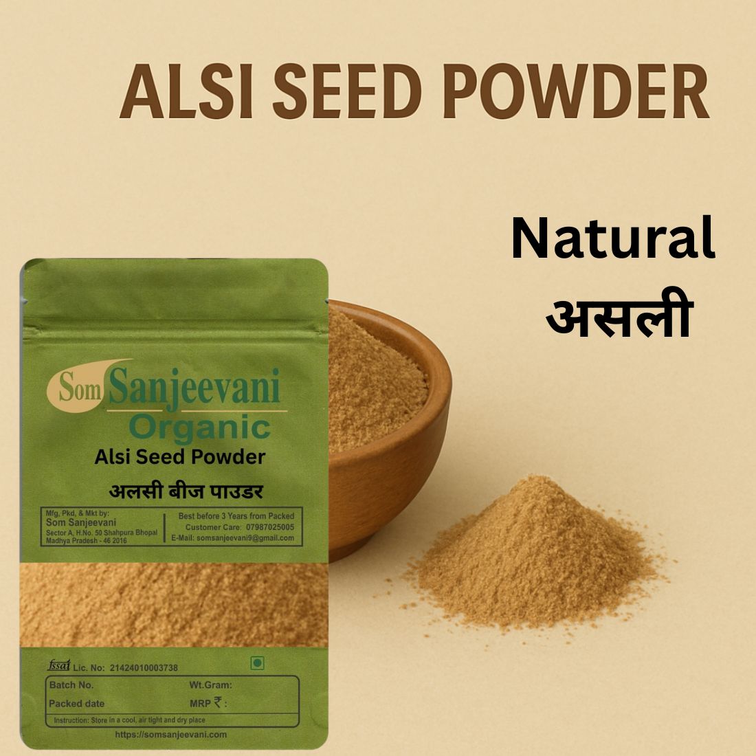 Natural Roasted Alsi (Flax) Seeds for Daily Nutrition
